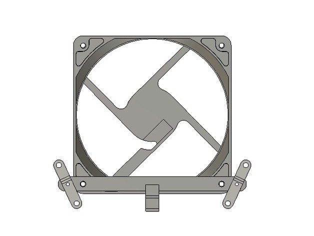 3D Print - 120mm Fan Bracket - Open Benchtable - World's best PC Test Bench